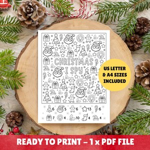 Christmas I Spy Coloring Page for Kids - Christmas I Spy Game ...