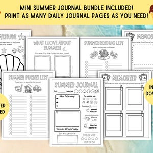 Kids Summer Activity Book PLUS Summer Journal Pages! PRINTABLE Kids ...