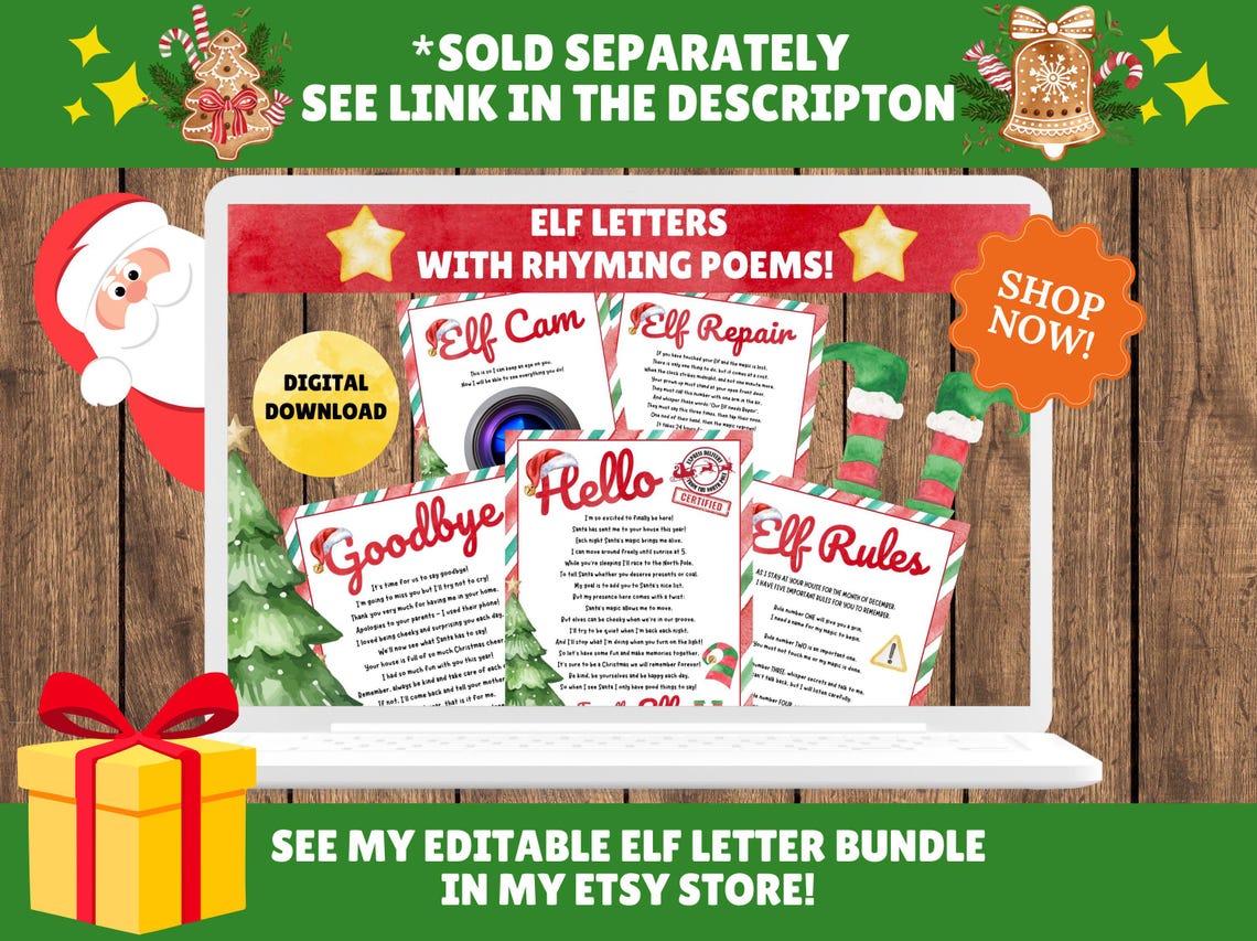 Elf Arrival Letter - With a Cute Rhyme! PRINTABLE PDF - Instant Digital ...