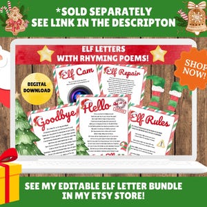 Elf Rules - With a Cute Rhyme! PRINTABLE PDF - Instant Digital Download ...