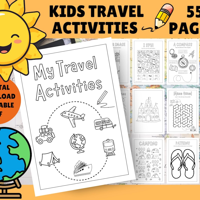Travel Holiday Activity Book - Etsy UK