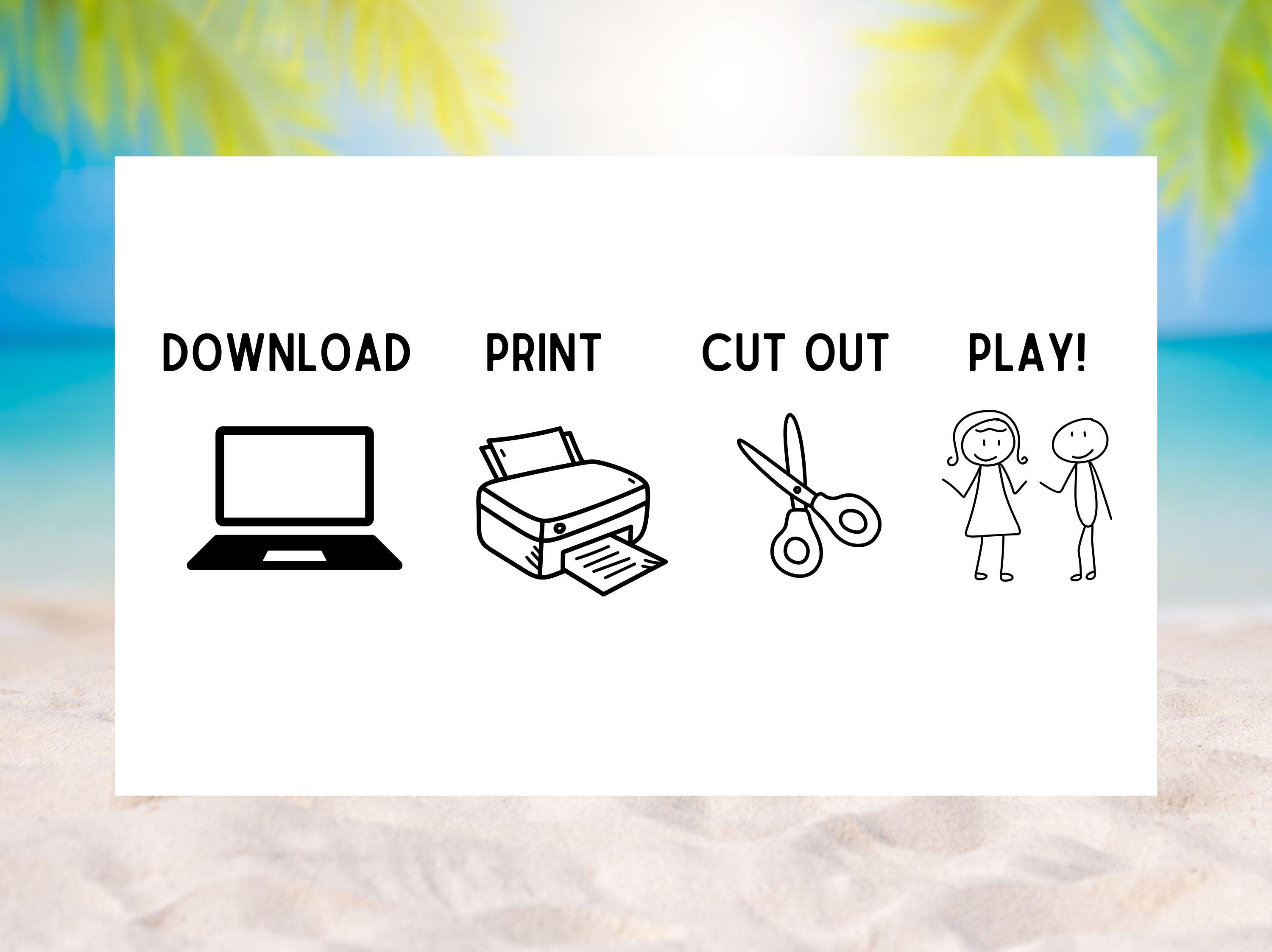 80 Summer Charades Cards! PRINTABLE Summer Charades Game, Act Out or ...