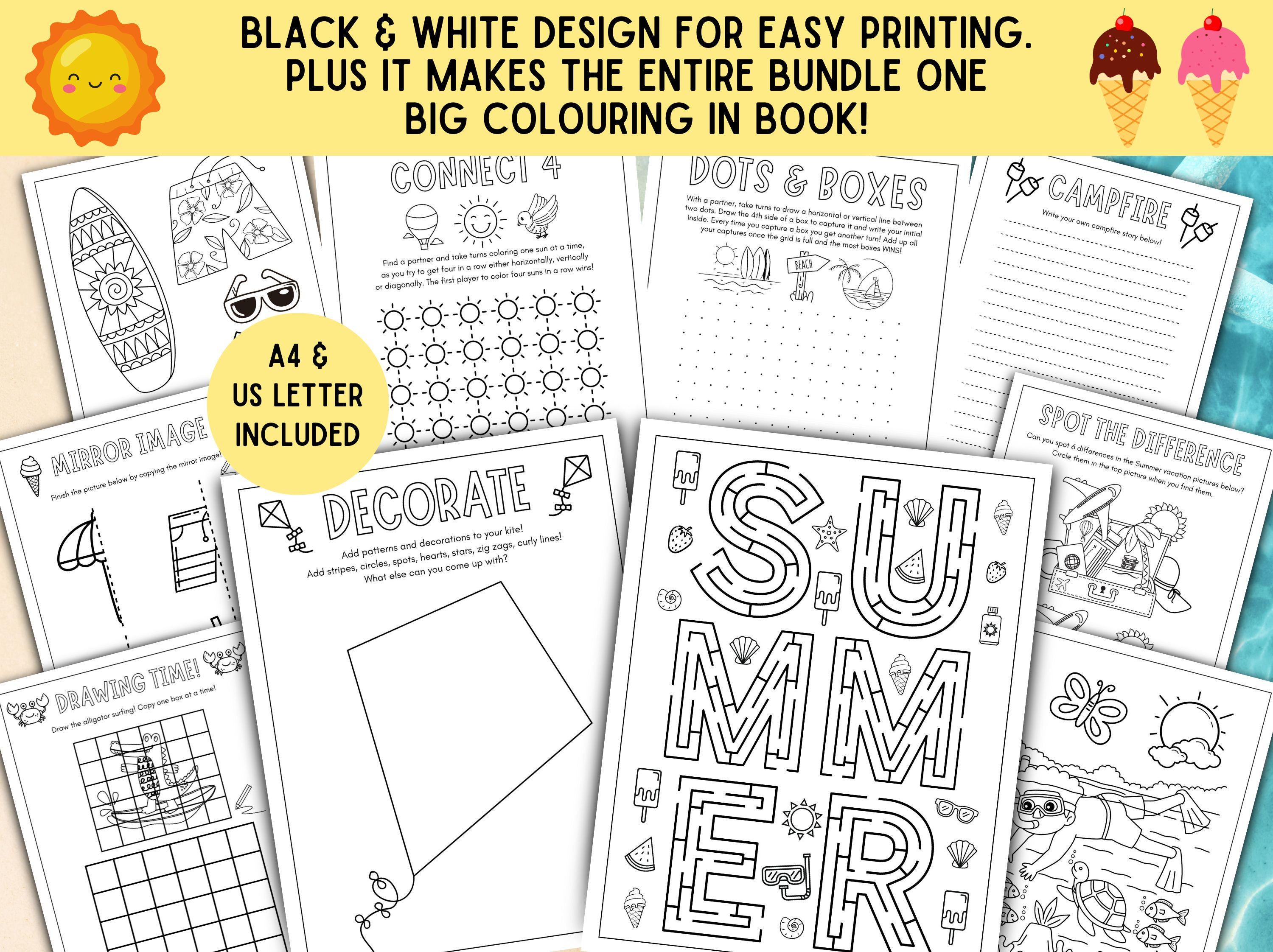 Kids Summer Activity Book PLUS Summer Journal Pages! PRINTABLE Kids ...