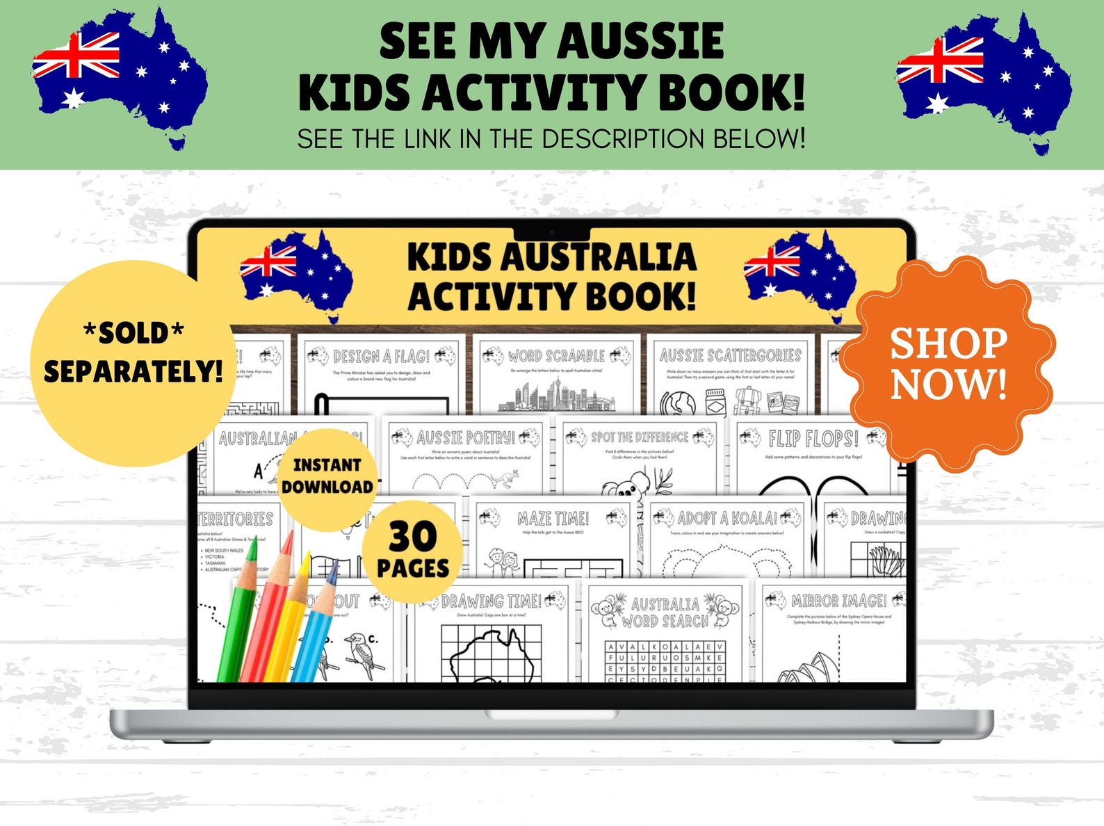 Australian Slang Game! PRINTABLE Aussie Slang Activity Game - Australia ...