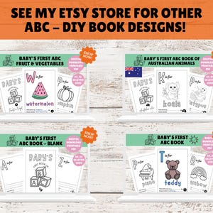 ABC Book - Baby's First ABC Book - Printable PDF Digital Download ...