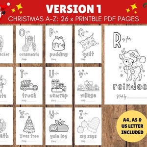 Christmas Book of ABC - Baby's First ABC Book - Printable PDF Digital ...