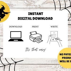 Magic Spell Printable PDF - Halloween Activity for Kids - Instant ...