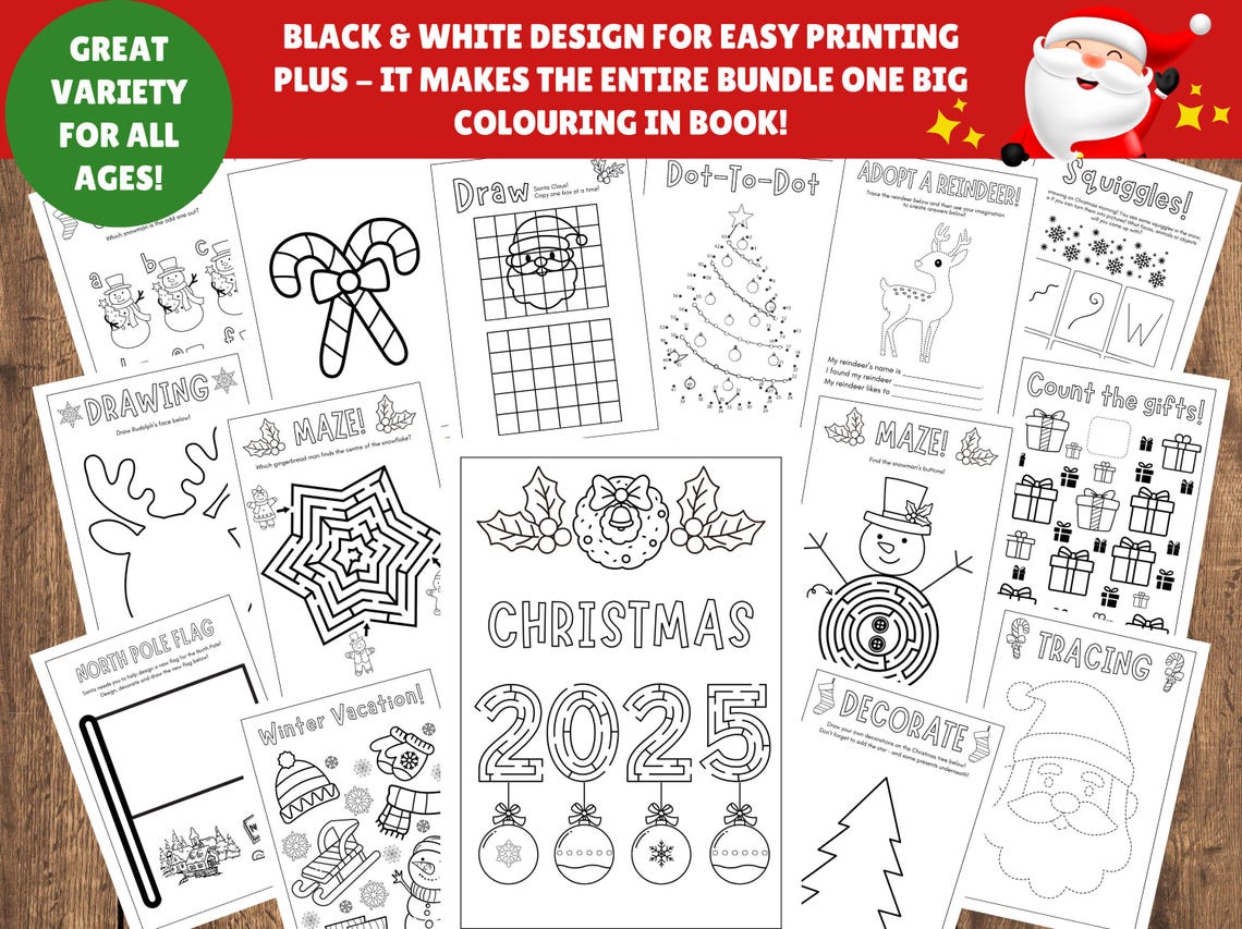 100+ Pages - the ULTIMATE Kids Christmas Activity Bundle! BONUS Letter ...
