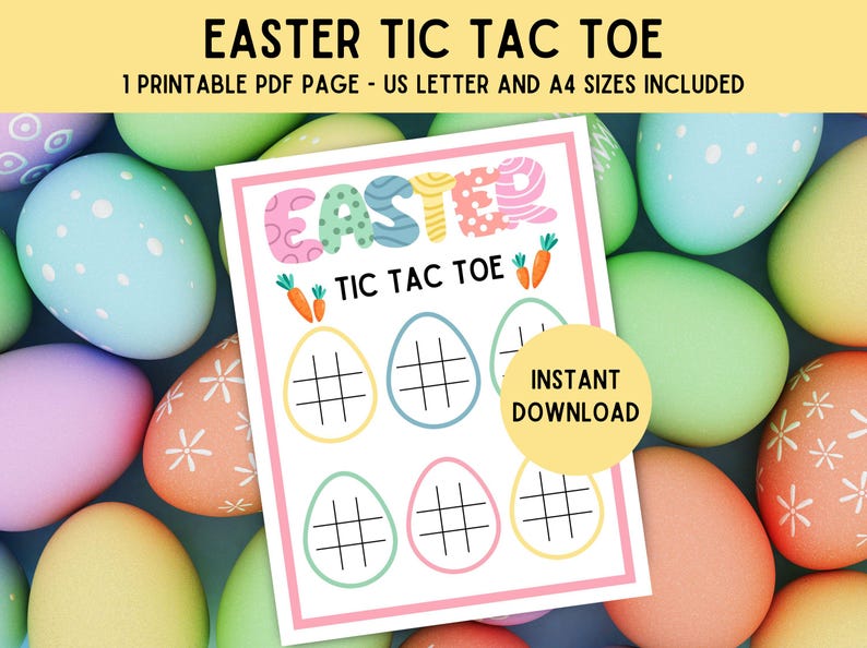 Easter Tic Tac Toe! PRINTABLE Easter Game, Easter Activity, Easter ...