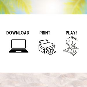 Summer Roll A Beach Ball Game! PRINTABLE Summer Roll A Beach Ball Dice ...