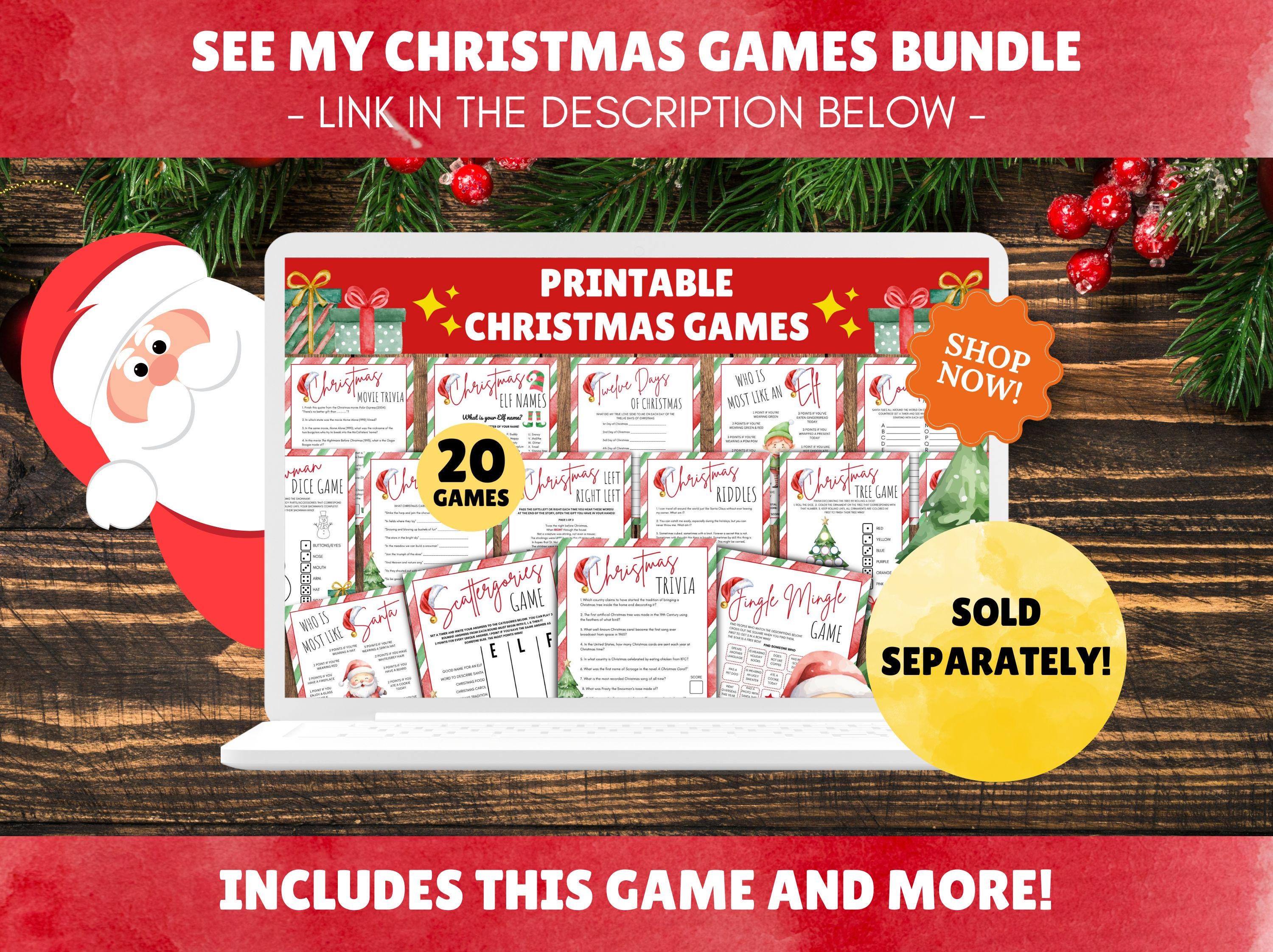 12 Days of Christmas - Printable Christmas Game - Twelve Days of ...