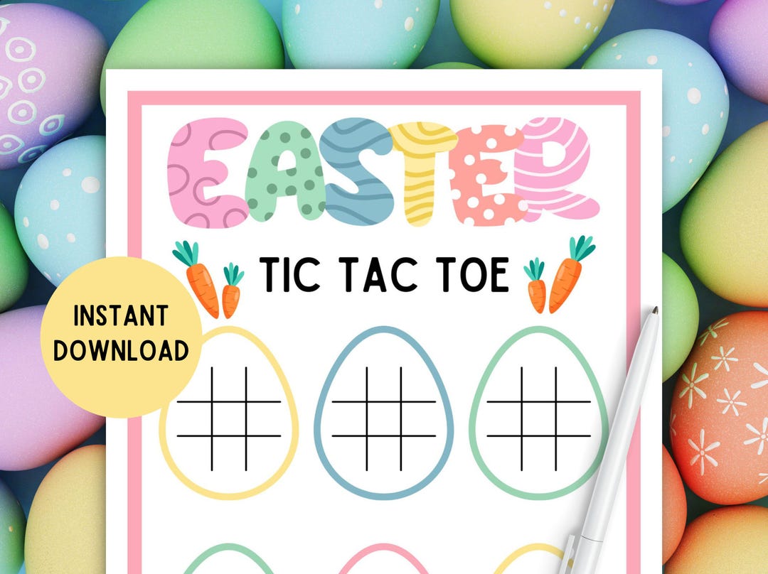 Easter Tic Tac Toe! PRINTABLE Easter Game, Easter Activity, Easter ...