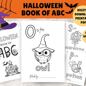 Halloween Book of ABC - Baby's First ABC Book - Printable PDF Digital ...
