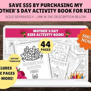 Jar of Love Activity Page! PRINTABLE Kids Mother's Day Activity, All ...