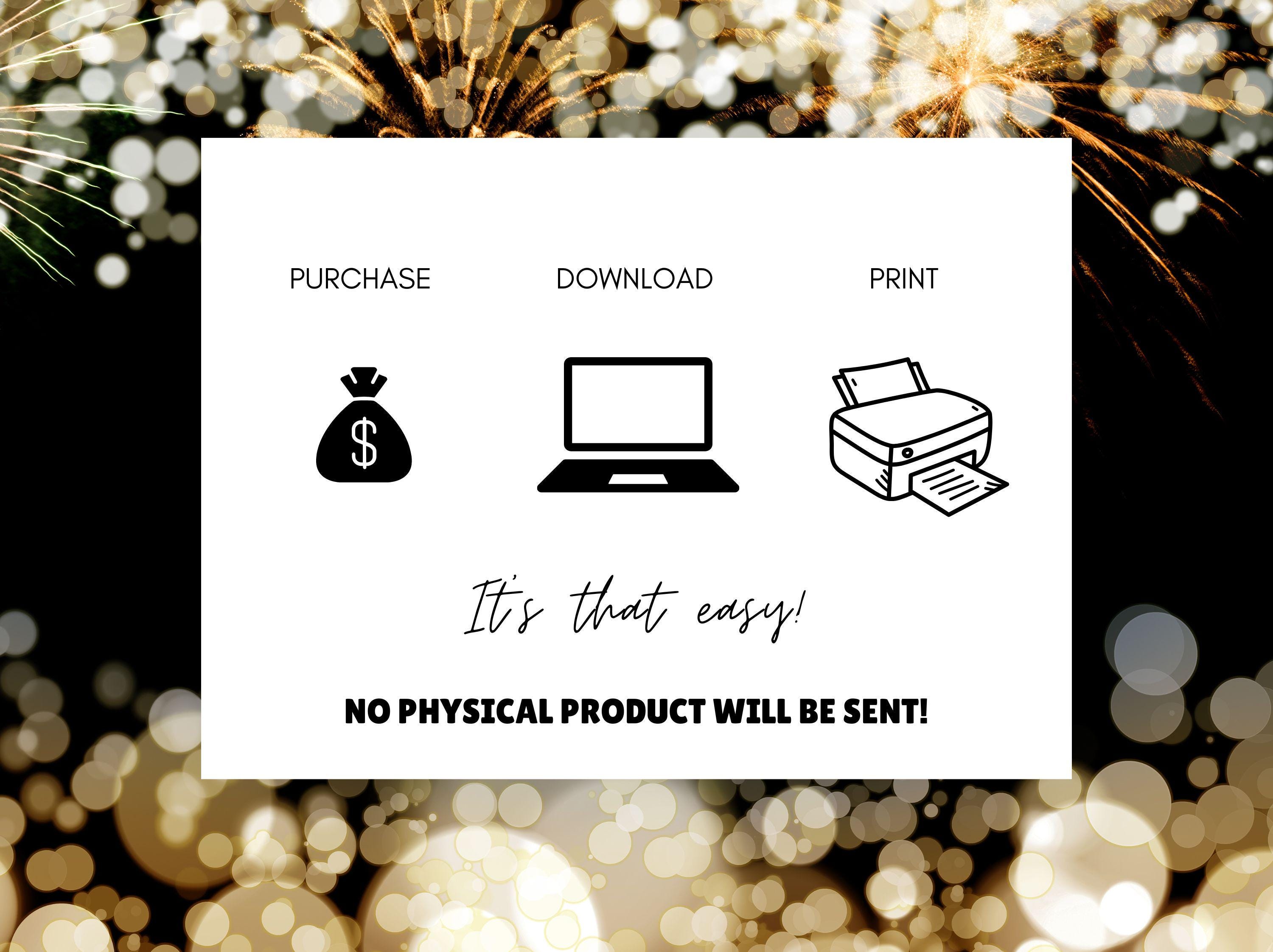 New Years Eve Activity Placemats for Kids - PRINTABLE New Years ...