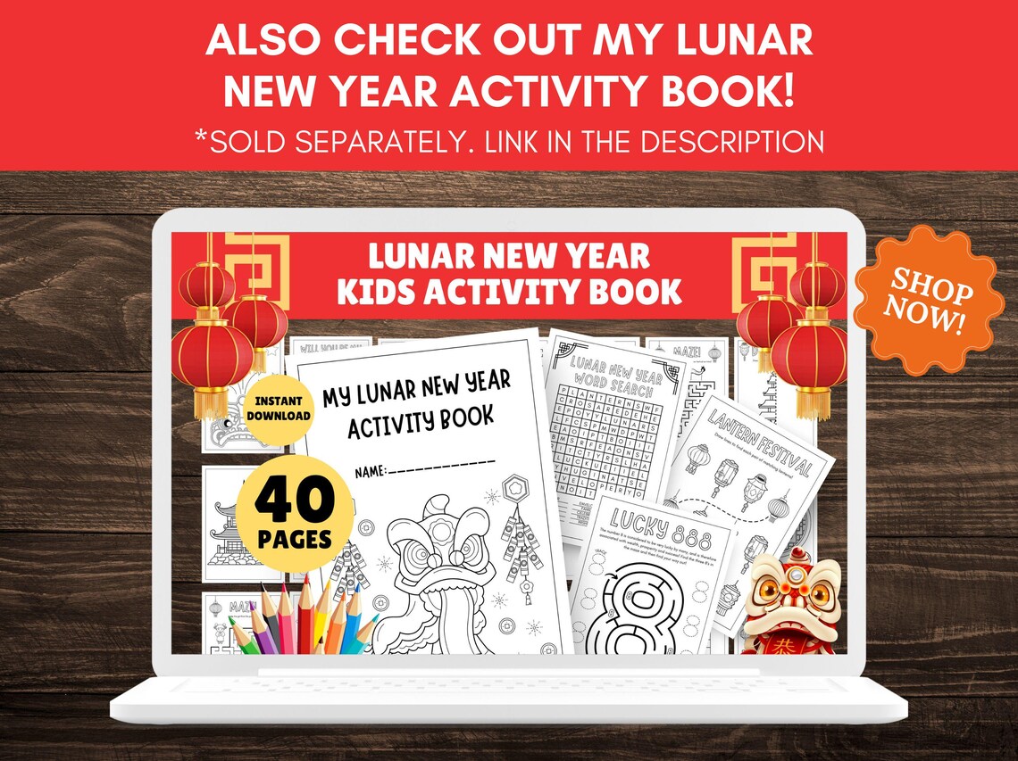 Kids Lunar New Year Activity Placemat - Lunar New Year 2025, PRINTABLE ...