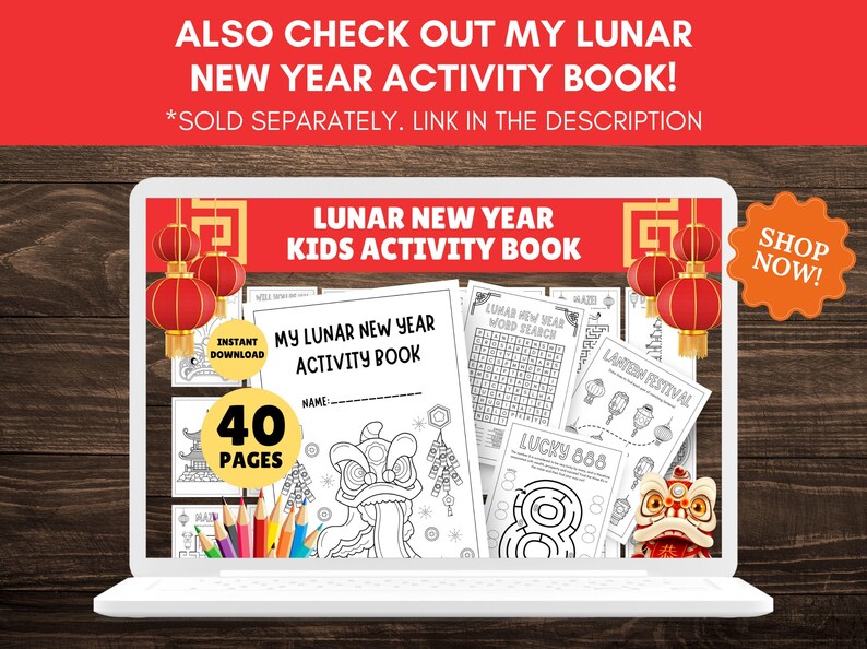 Kids Lunar New Year Activity Placemat - Lunar New Year 2025, PRINTABLE ...