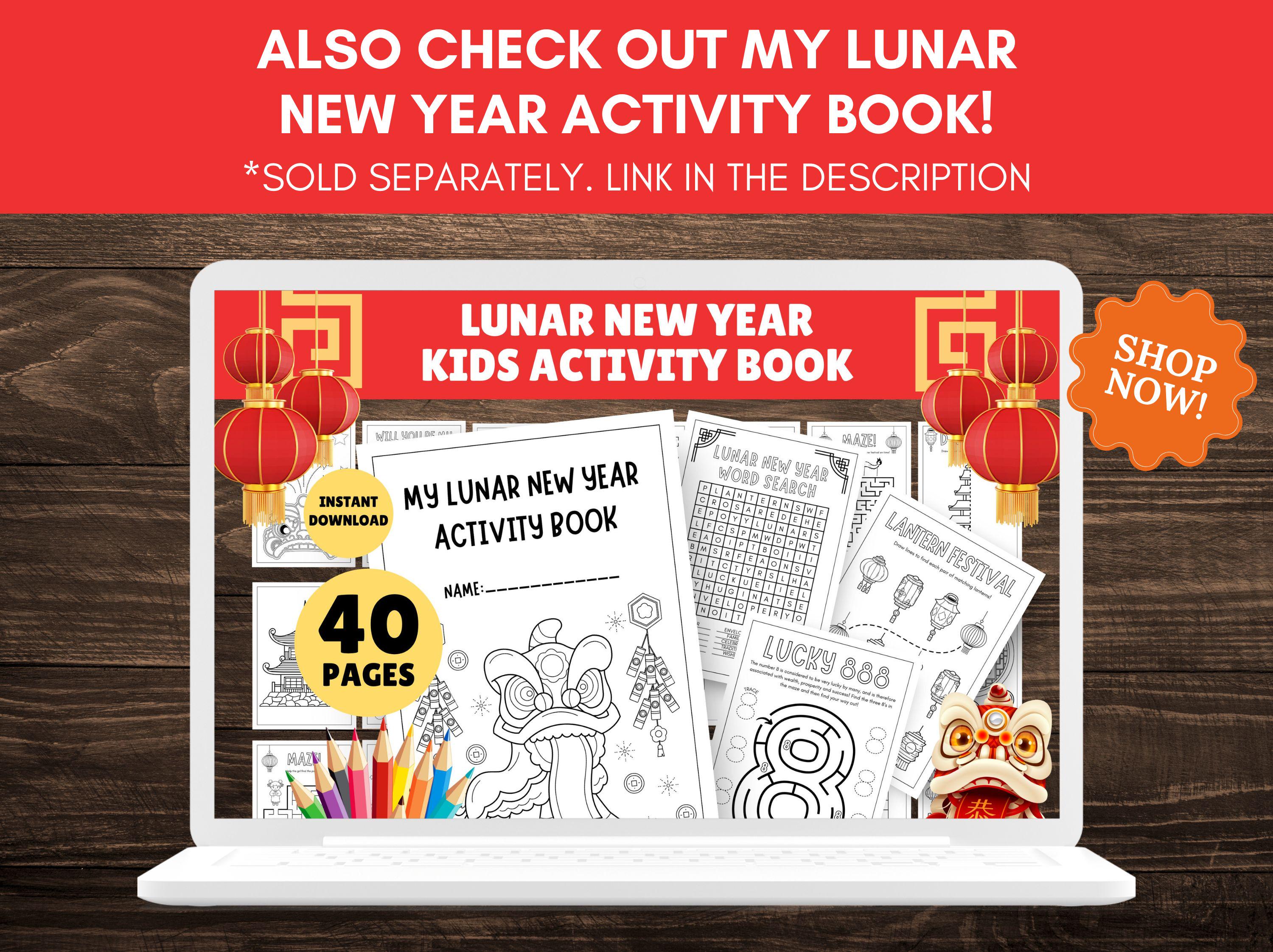 Kids Lunar New Year Activity Placemat - Lunar New Year 2025, PRINTABLE ...
