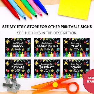 Printable Last Day of Preschool 2024 Digital Chalk Board Sign Preschool ...