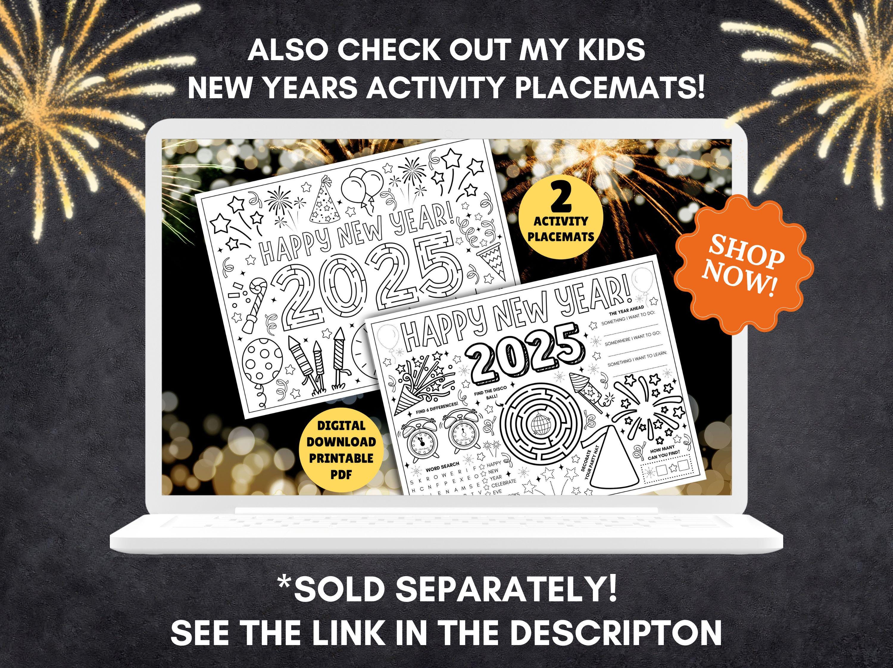 Kids New Year's Eve Activity Book - PRINTABLE New Year's Kids ...