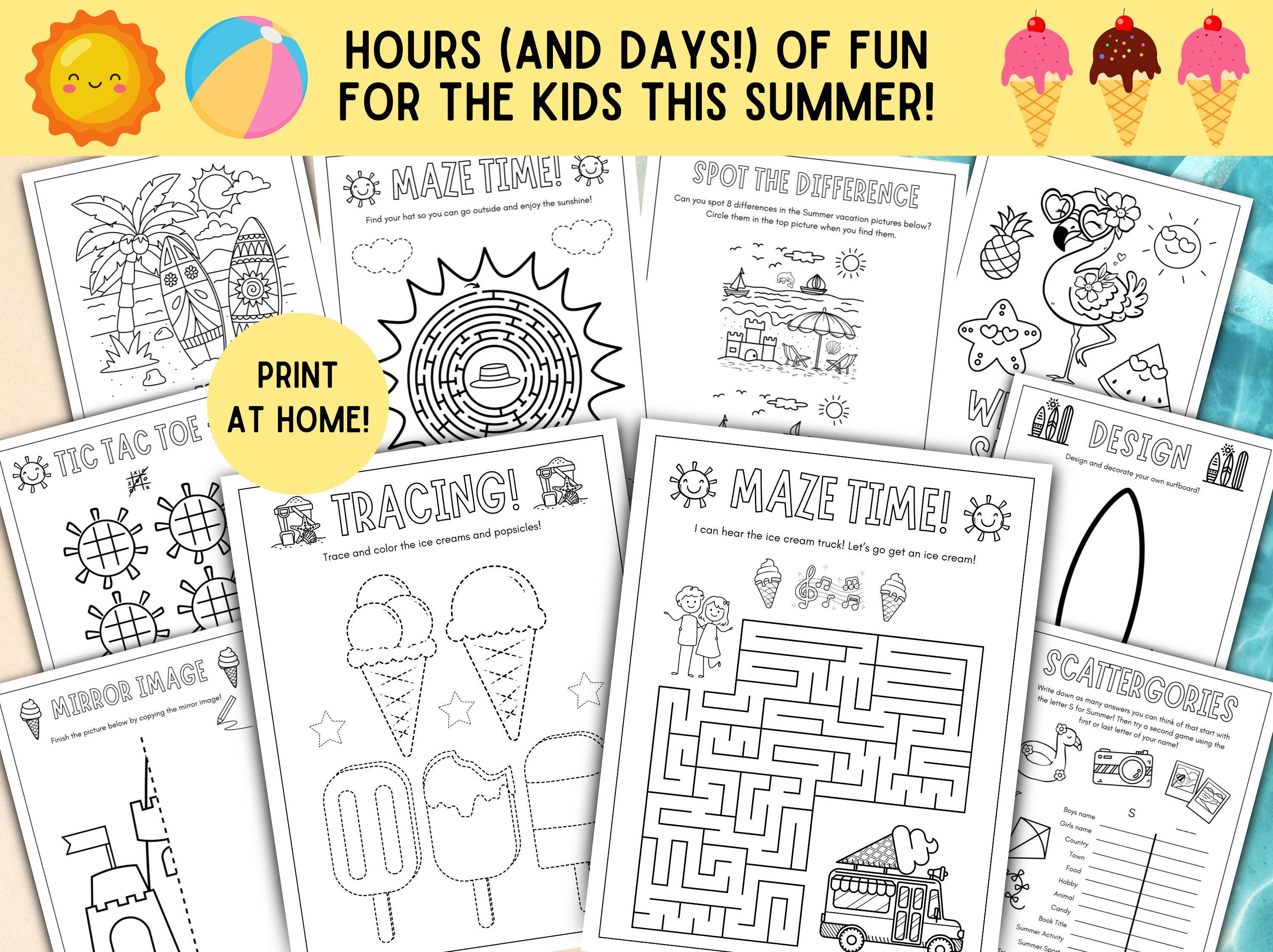 Kids Summer Activity Book PLUS Summer Journal Pages! PRINTABLE Kids ...