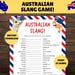 Australian Slang Game! PRINTABLE Aussie Slang Activity Game - Australia ...