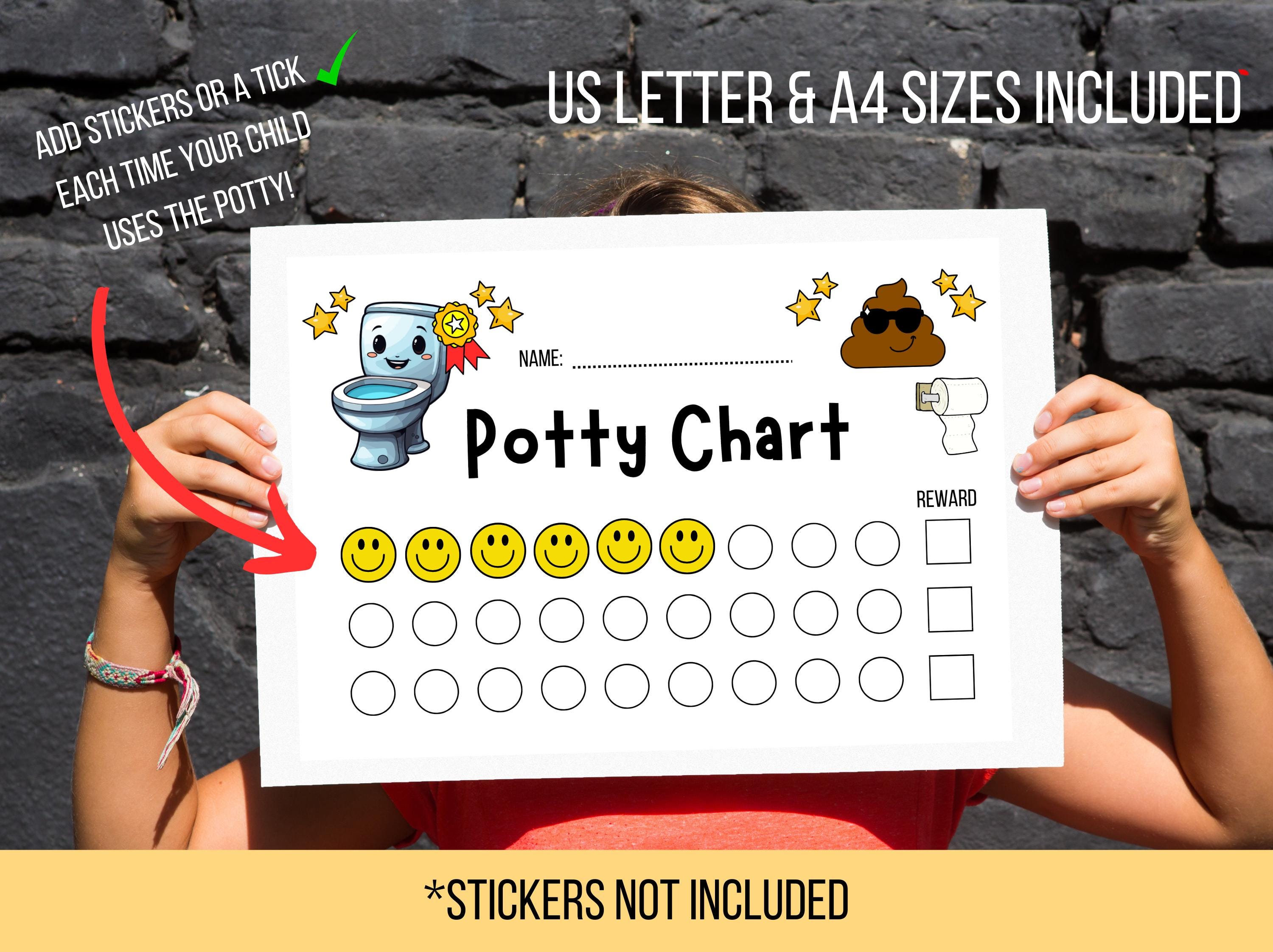 Potty Chart - DIGITAL DOWNLOAD - PDF Printable - Toilet Training ...