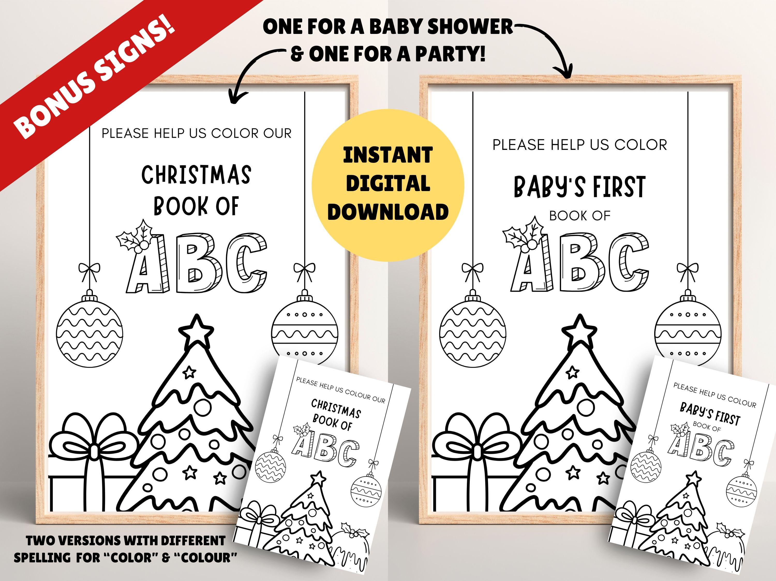 Christmas Book of ABC - Baby's First ABC Book - Printable PDF Digital ...