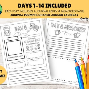 Days 1 to 14 - Kids Travel Journal - My Travel Adventures - Printable ...