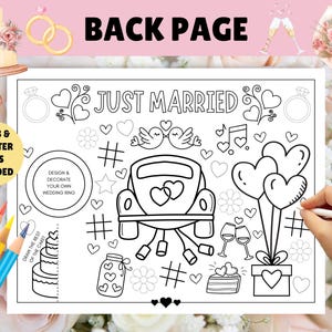 Wedding Activity Placemat for KIDS!! Kids Activity Mat for a Wedding ...