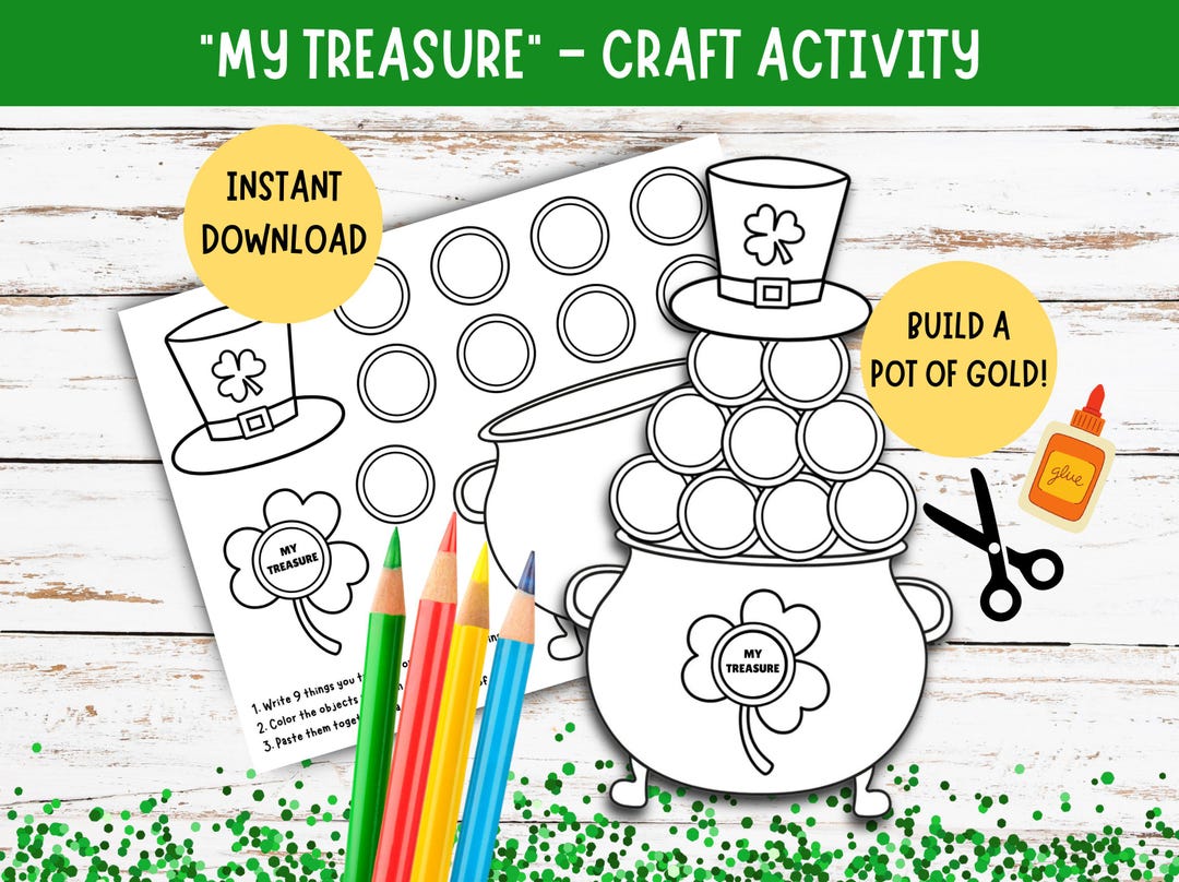 My Treasure Craft Activity! PRINTABLE St. Patrick's Day My Treasure ...