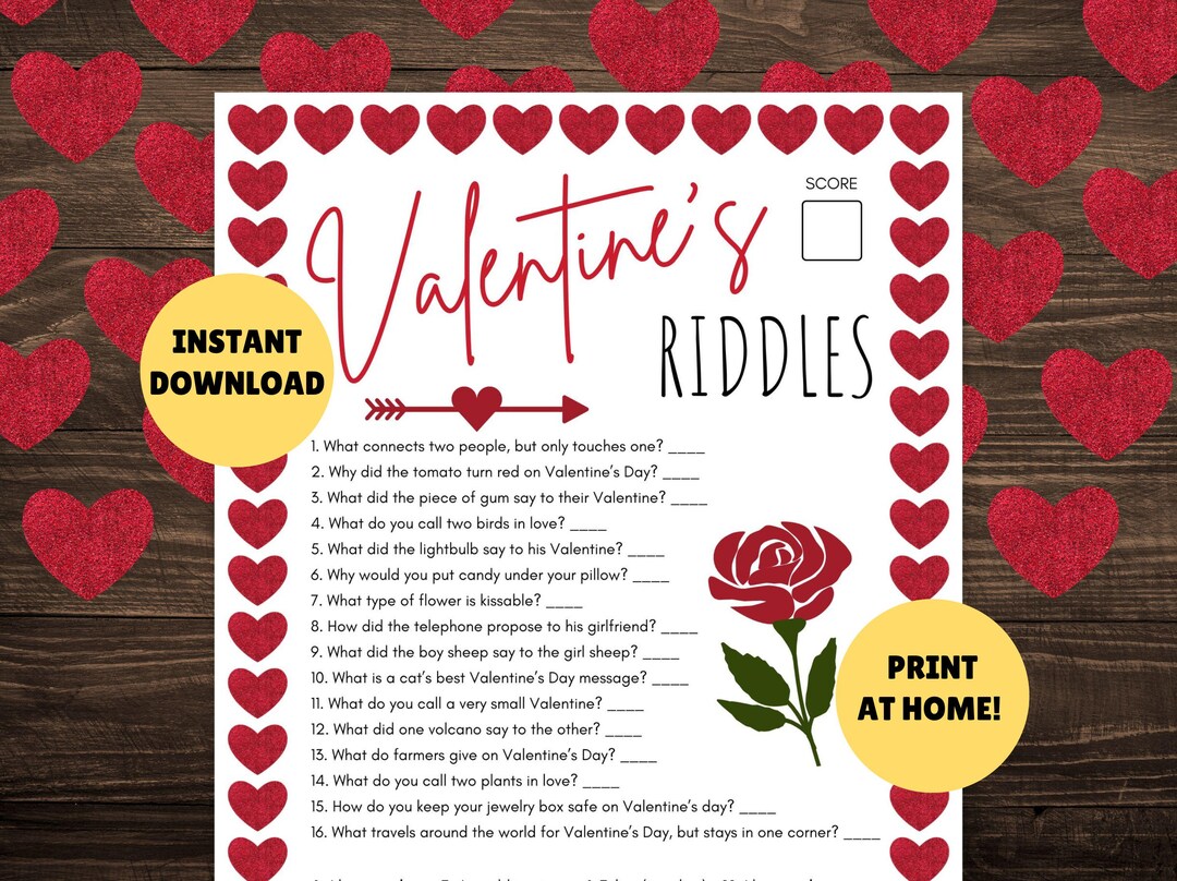 Valentine's Riddles! PRINTABLE Valentine's Day Riddles - With Answer ...