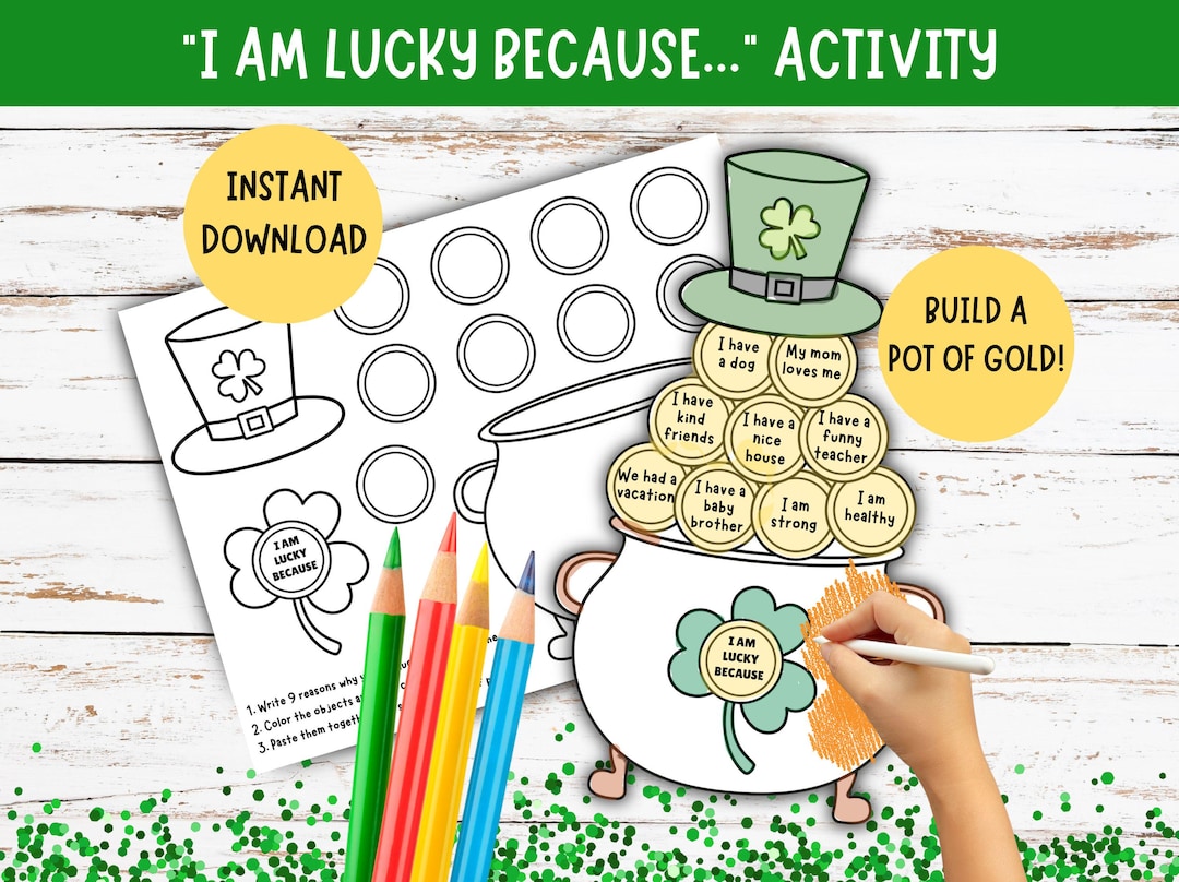 Lucky Pot of Gold Craft Activity! PRINTABLE St. Patrick's Day I Am ...