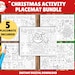 5 Christmas Activity Mats for Kids - PRINTABLE Bundle of Christmas ...