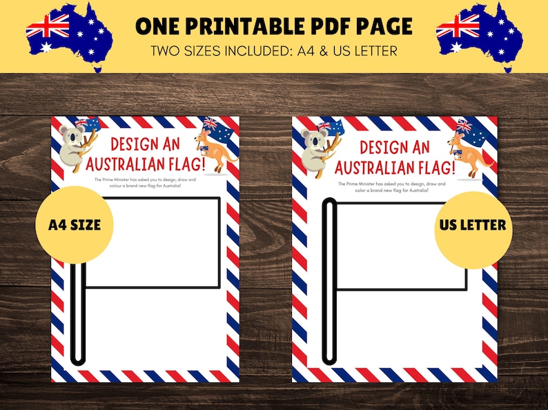 Design an Australian Flag! PRINTABLE Australian Activity Game ...