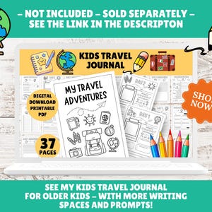 Junior Explorer Travel Journal - Printable Travel Journal for Younger ...