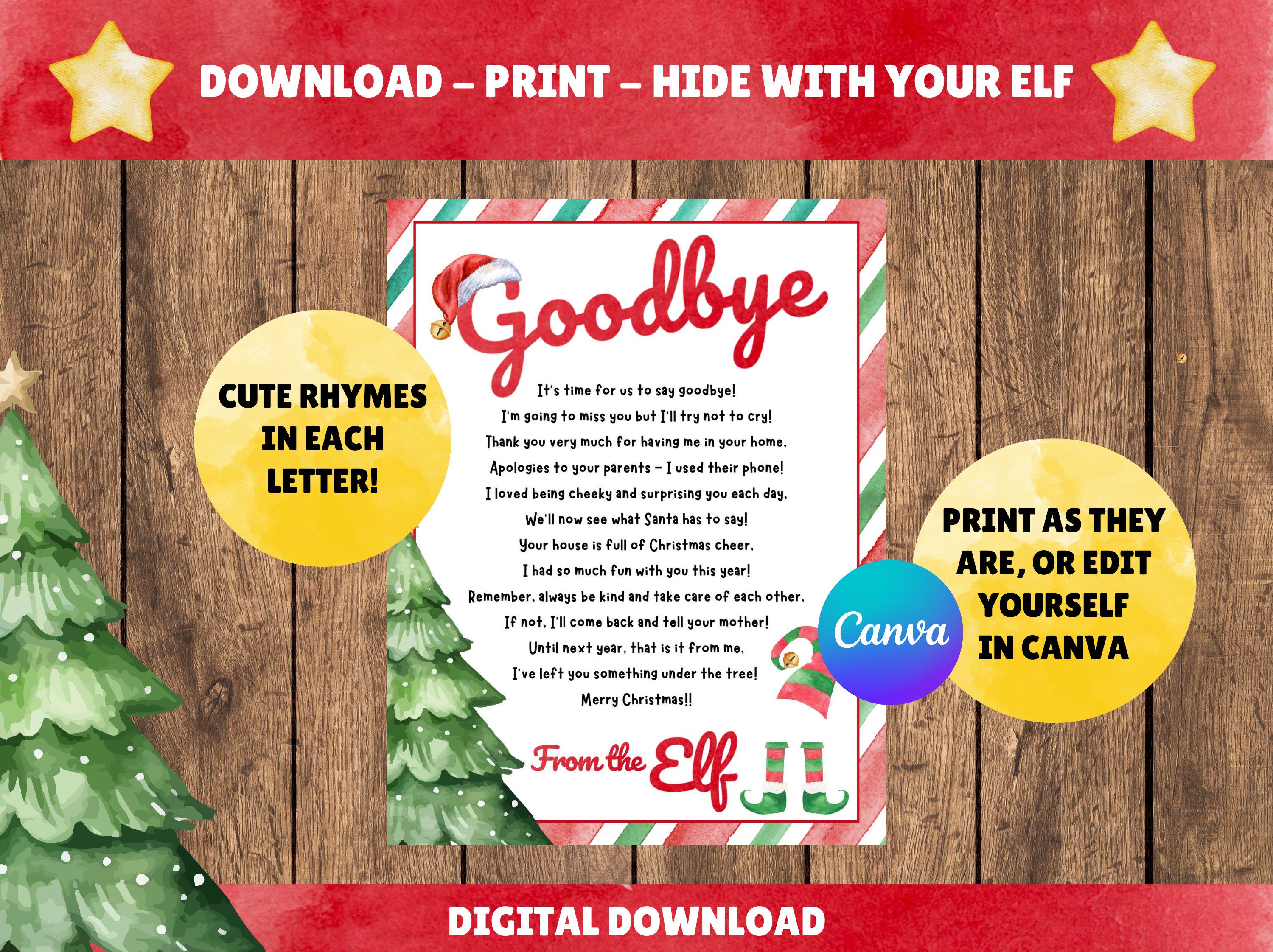 EDITABLE Elf Letters, Elf Rules & Elf Cam - With Cute Rhymes! Elf ...