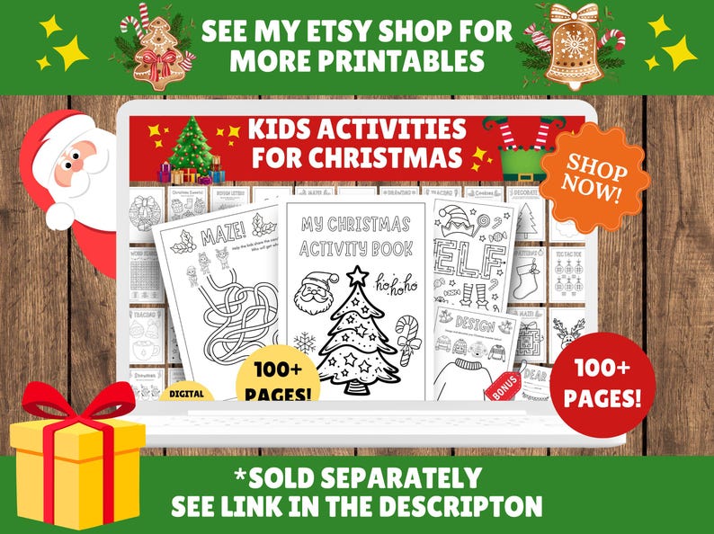 Christmas I Spy Coloring Page for Kids - Christmas I Spy Game ...