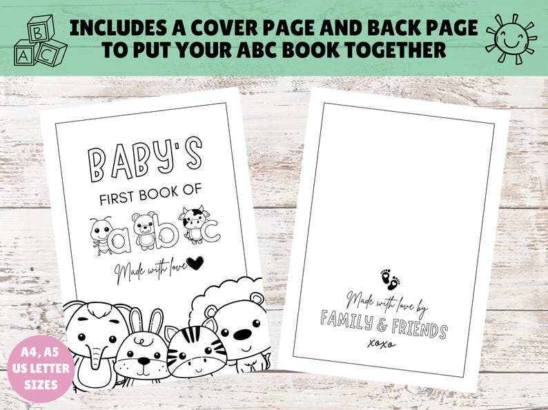 ABC Book - Baby's First ABC Book - Printable PDF Digital Download ...
