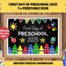 First Day of Preschool 2025 - PRINTABLE Digital Chalkboard Sign ...