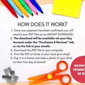 First Day of Kindergarten 2025 - PRINTABLE Digital Chalkboard Sign ...