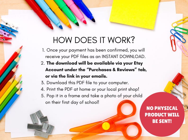 First Day of Year One 2025 - PRINTABLE Digital Chalkboard Sign ...