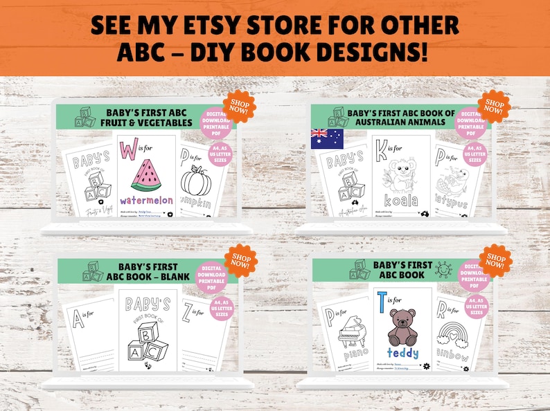 ABC Book - Baby's First ABC Book - Printable PDF Digital Download ...