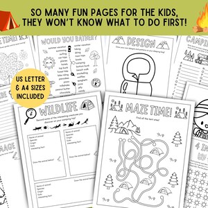 Kids Camping Activity Book PLUS Camping Journal Page! PRINTABLE PDF ...