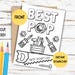 Pop - Kids Coloring Father's Day Card - PRINTABLE Father's Day Coloring ...