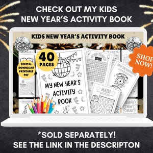 New Years Eve Activity Placemat for Kids PRINTABLE New Years Activity ...
