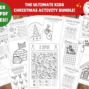 100+ Pages - the ULTIMATE Kids Christmas Activity Bundle! BONUS Letter ...