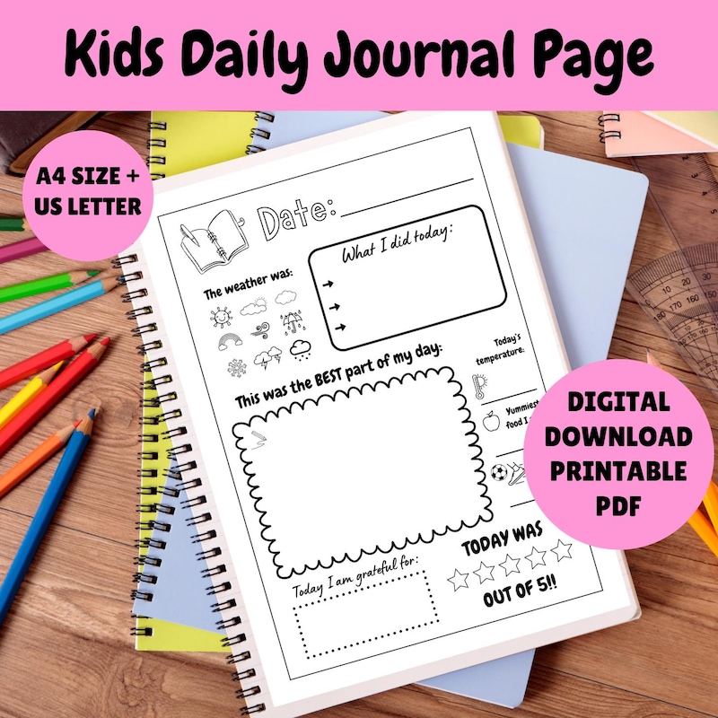Daily Journal Printable - Etsy