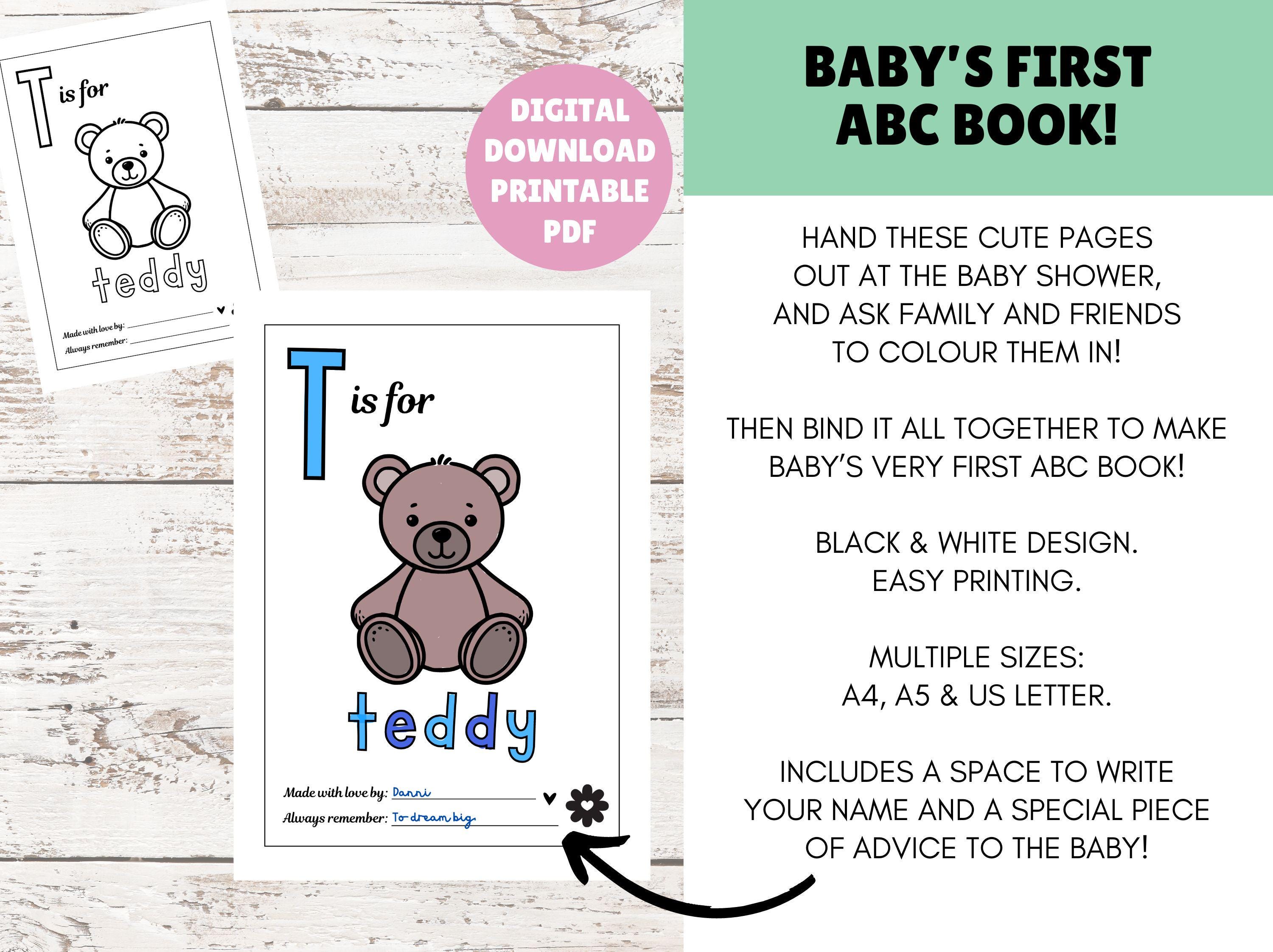 ABC Book - Baby's First ABC Book - Printable PDF Digital Download ...