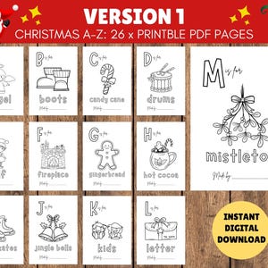 Christmas Book of ABC - Baby's First ABC Book - Printable PDF Digital ...